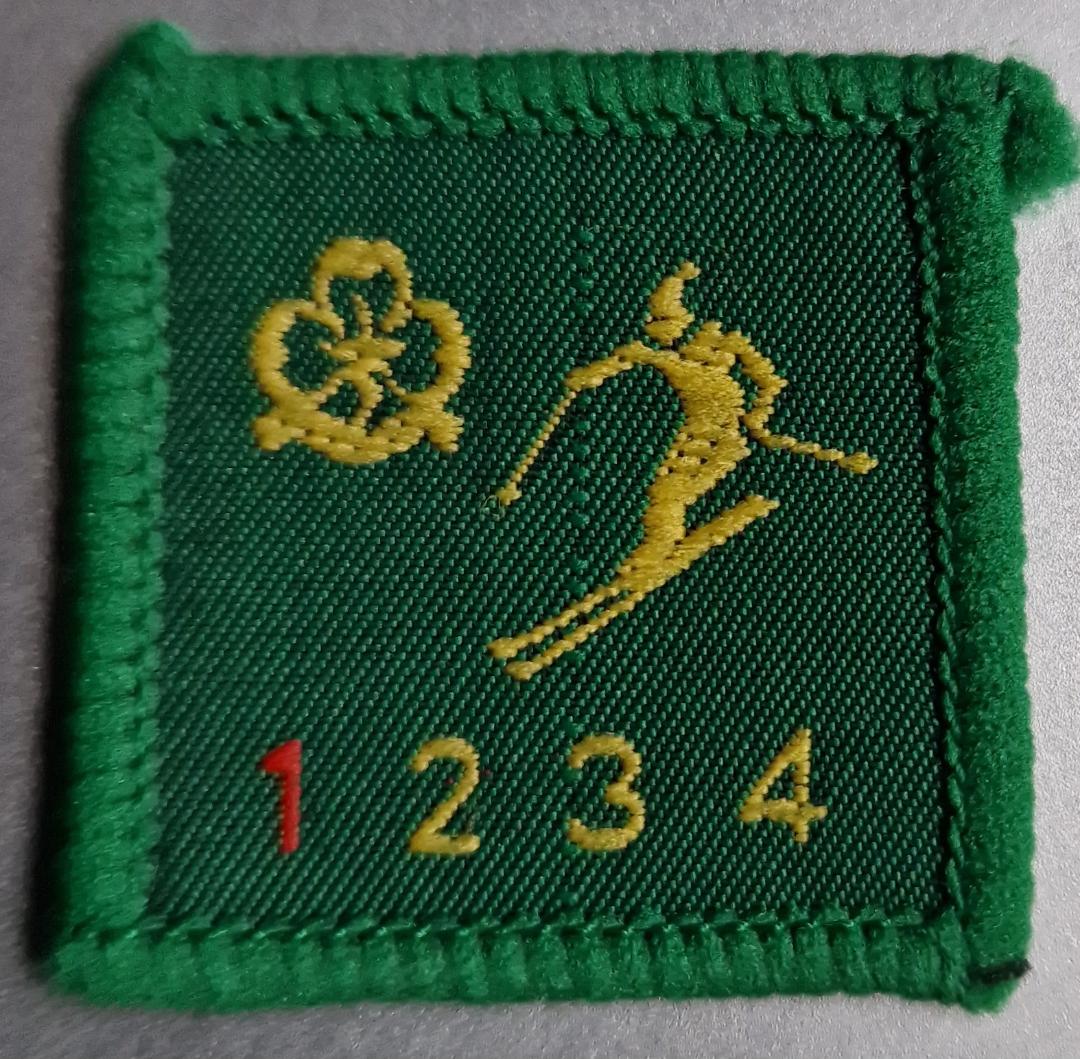 Staged – Downhill Skier – Leslie's Guiding Badge History